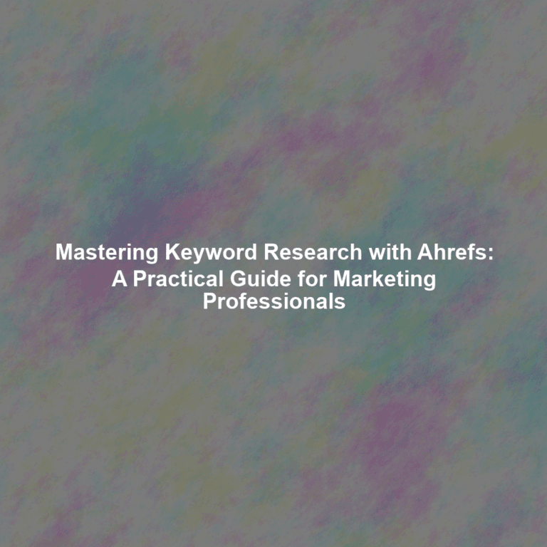 Master Keyword Research: Ahrefs Techniques for Marketing Pros