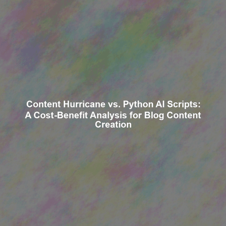 AI Blog Writing: Content Hurricanes vs. Custom Scripts