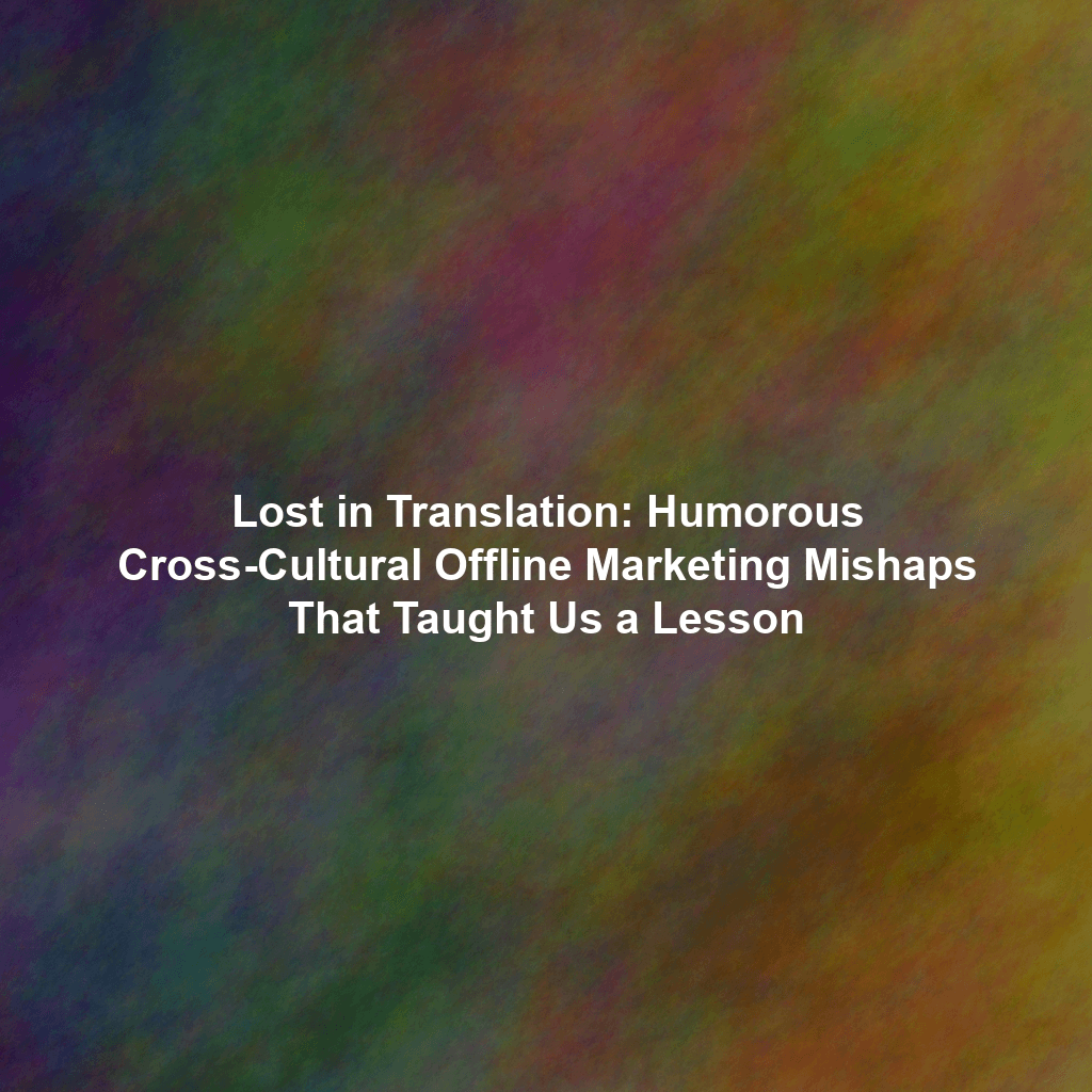 Cross-Cultural Marketing Fails: Hilarious Blunders & Lessons