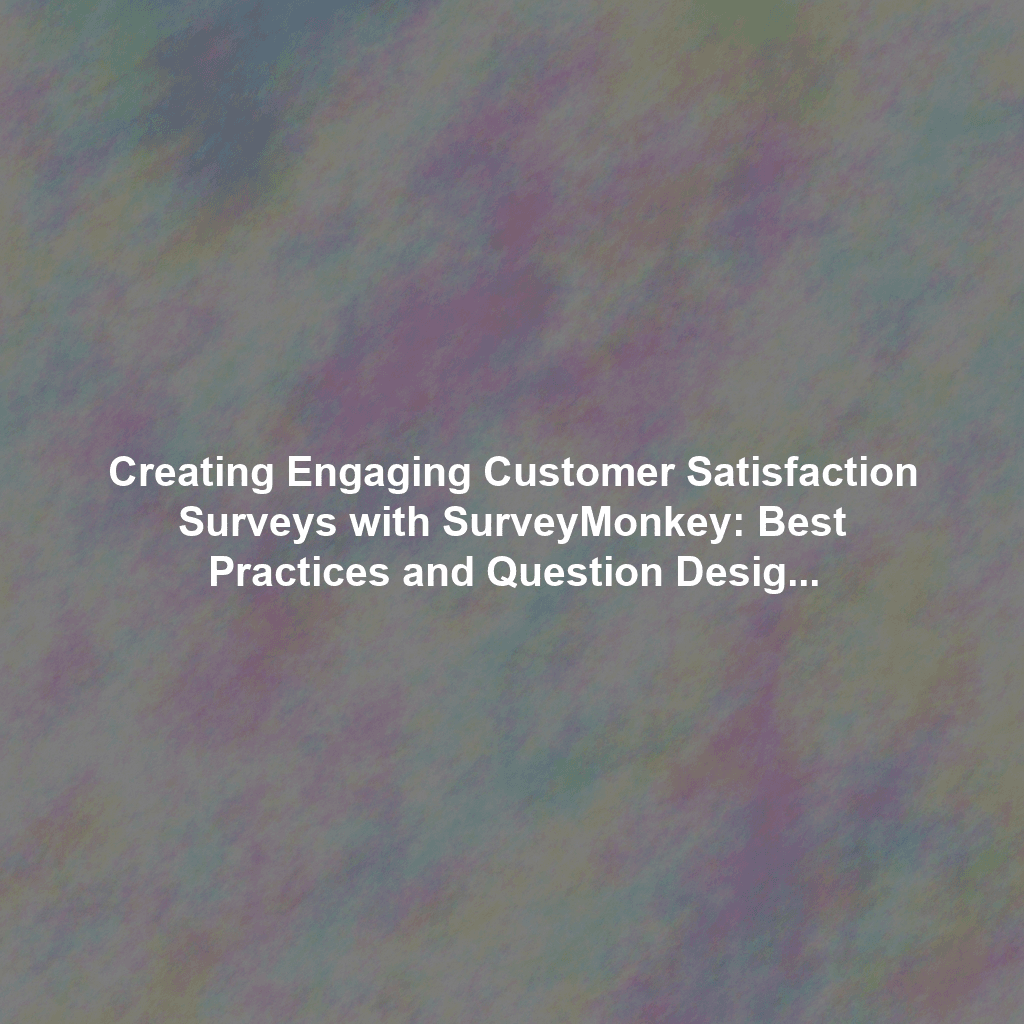 Customer Satisfaction Surveys with SurveyMonkey