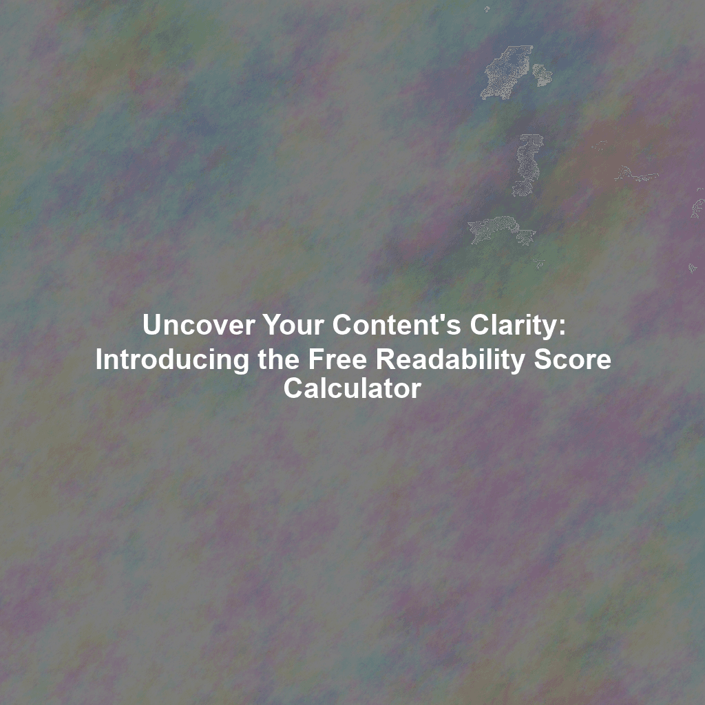 Free Readability Score Calculator – Flesch-Kincaid Analysis